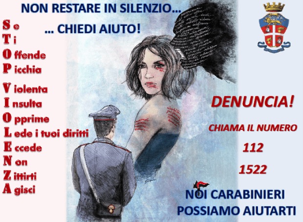 Stop violenza, si rinnova l'impegno dell'Arma del Carabinieri Stop violenza, si rinnova l'impegno dell'Arma del Carabinieri